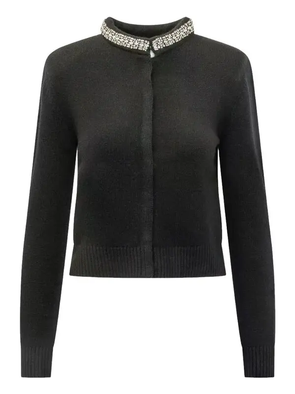 Pinko Crystal-embellished Cardigan - Black