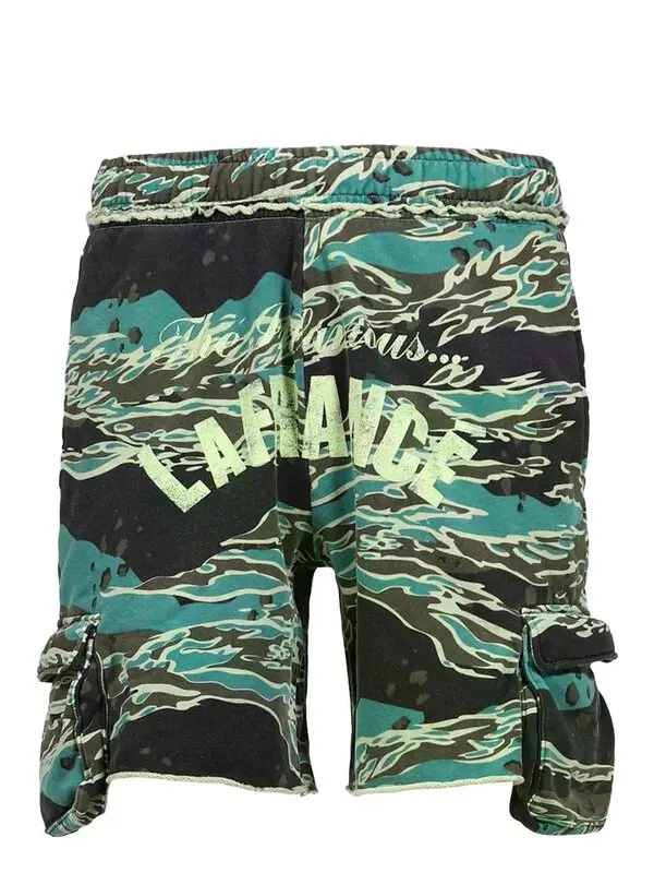 PUMA X La France Camouflage Print Cargo Shorts - Black