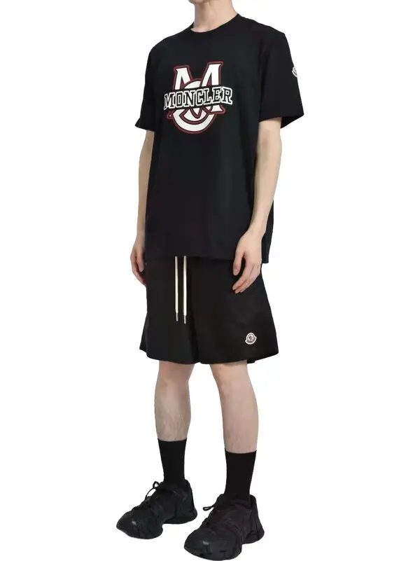 Moncler Monogram-print T-shirt - Black