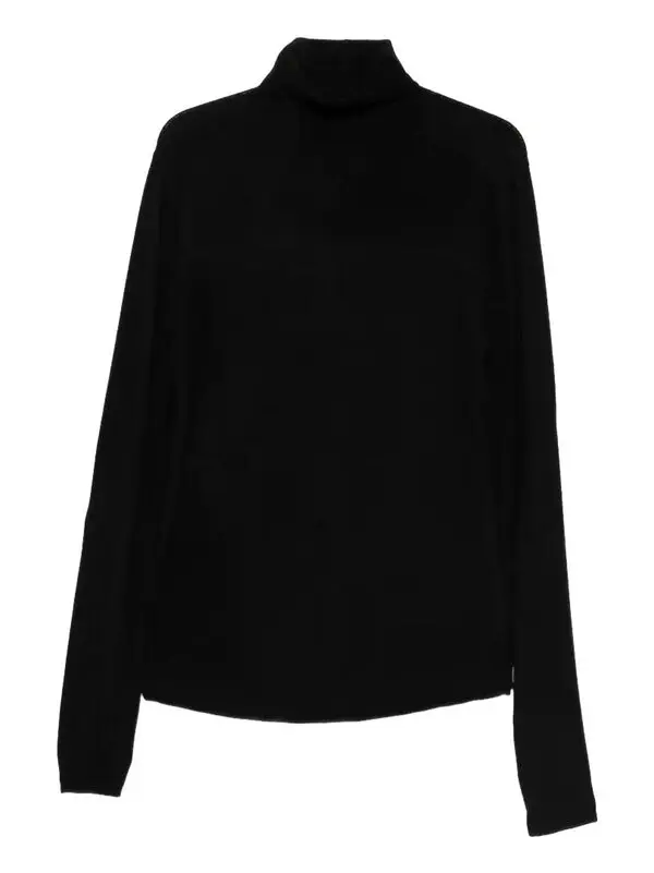 THOM KROM Thumb-slot Roll-neck Sweater - Black