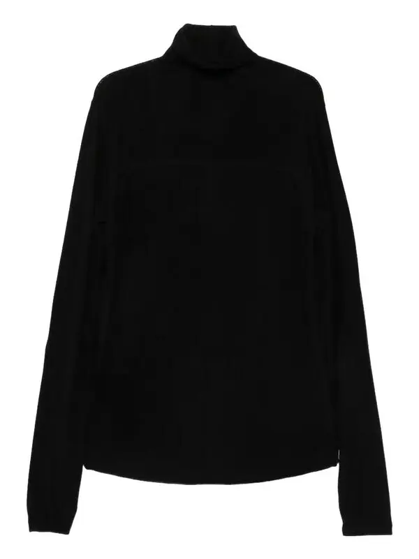 THOM KROM Thumb-slot Roll-neck Sweater - Black