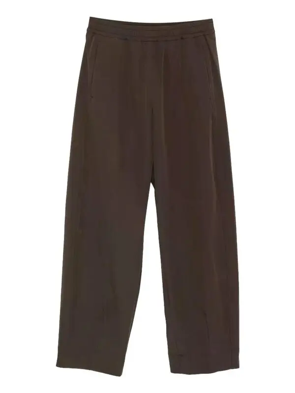 Herno Elasticated Waistband Trousers In Dark - Brown