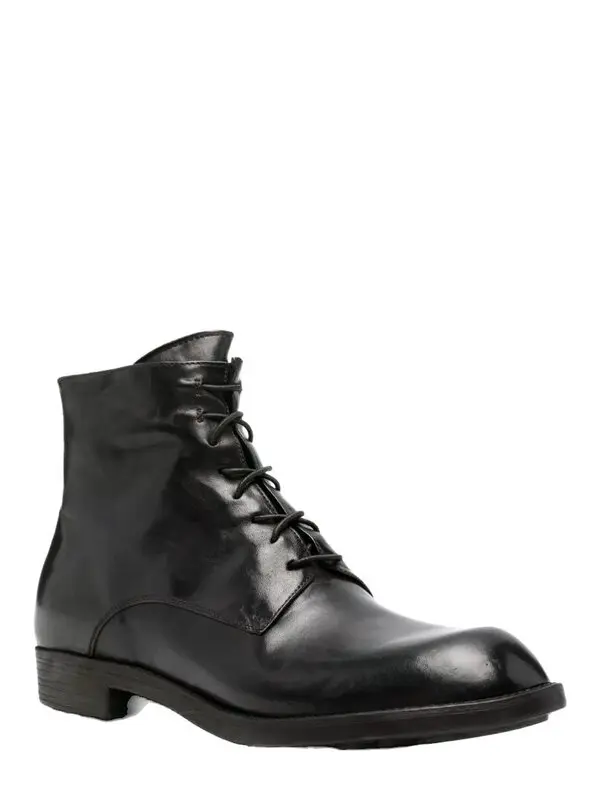 Officine Creative Diary Lace-up Leather Ankle Boots - Brown