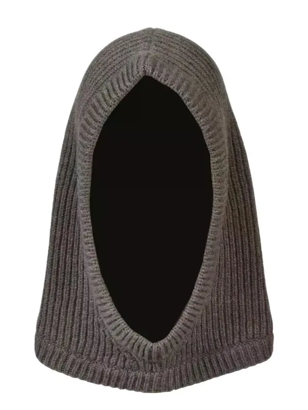 Rick Owens Ribbed Cashmere-blend Hood - Grey
