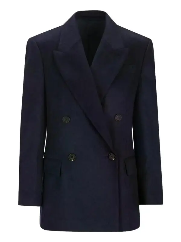 Brunello Cucinelli Double-breasted Peak Lapel Blazer - Blue