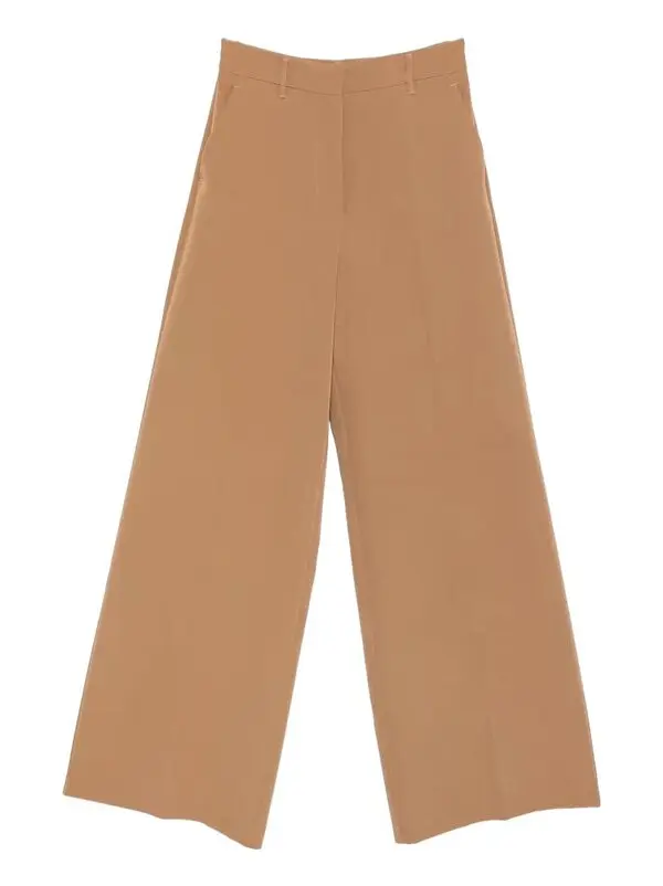 ERMANNO FIRENZE Pressed-crease Wide-leg Trousers - Brown