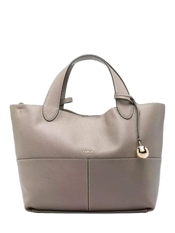 Furla Grained Leather Tote Bag - Neutrals