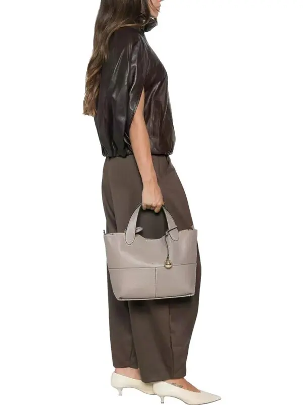 Furla Grained Leather Tote Bag - Neutrals