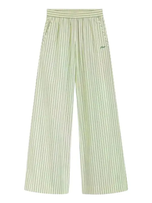 BOSS Vertical-stripe Palazzo Pants - Yellow