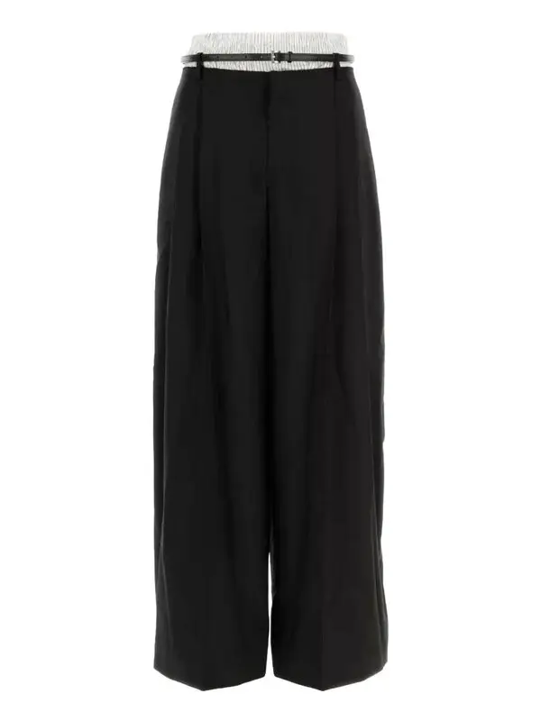 Alexander Wang Mid-rise Layered Boxer Tailored Pants - Black