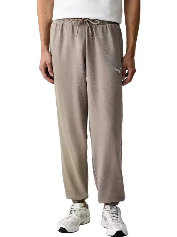 PUMA Logo-embroidered Drawstring Track Pants - Neutrals