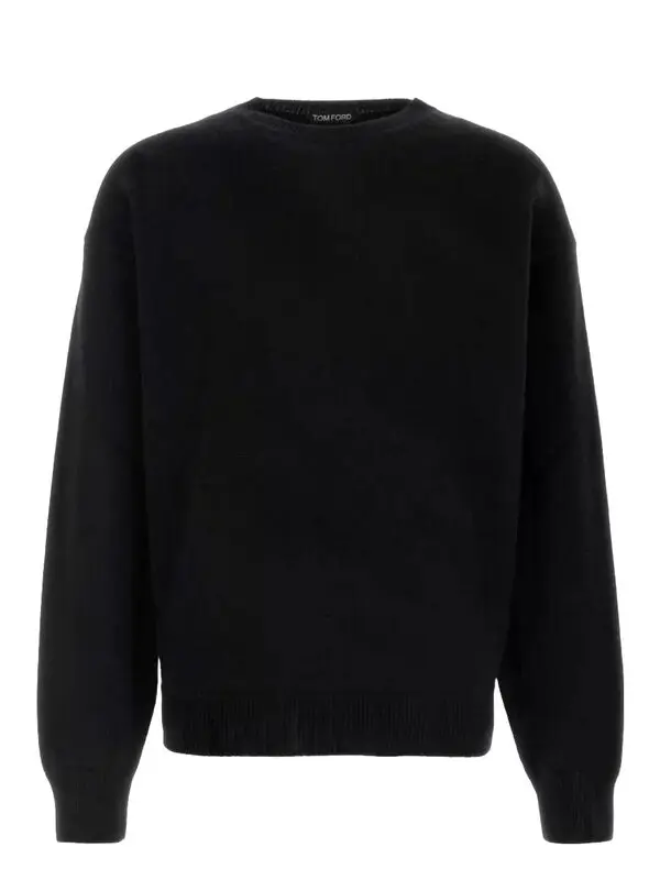 TOM FORD Crew-neck Knitted Sweater - Black