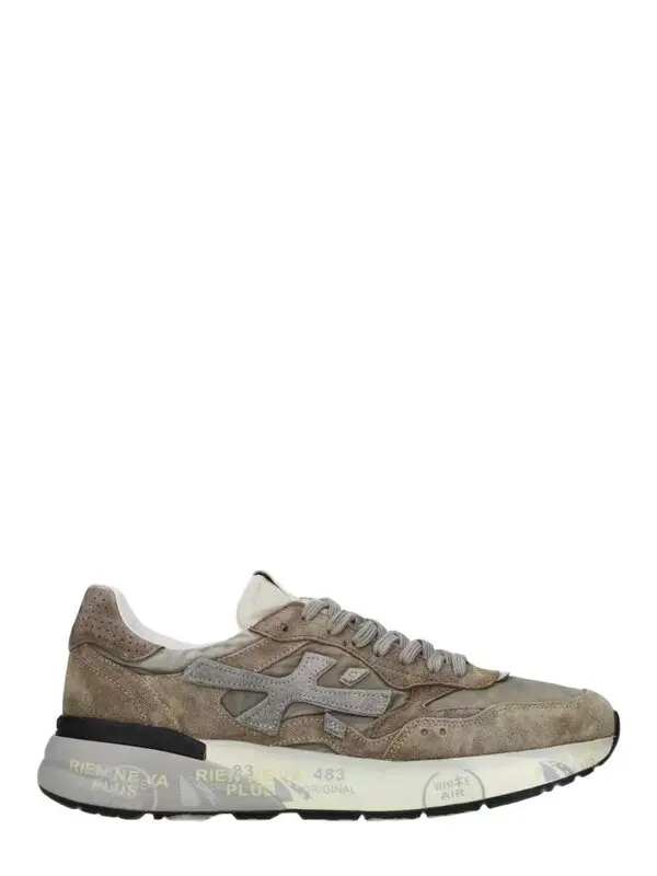 Premiata Mick 0.1 Suede-panel Low-top Sneakers - Brown
