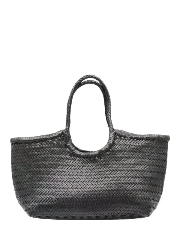 Dragon Diffusion Big Nantucket Woven Leather Tote Bag - Black