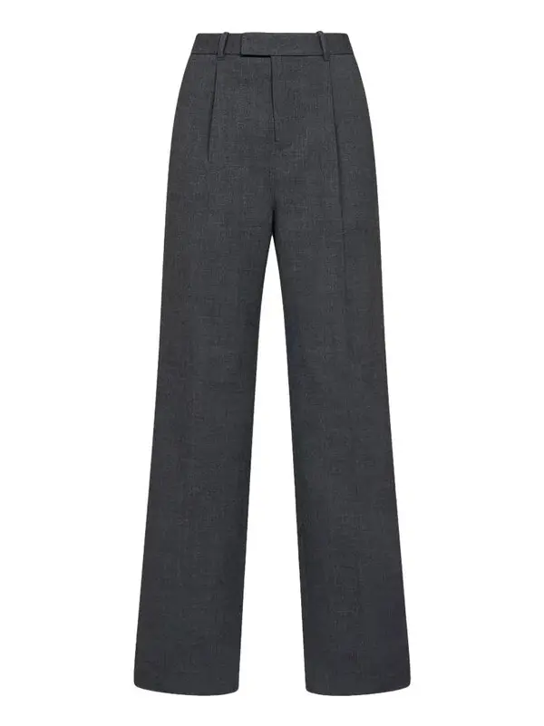 SELF-PORTRAIT Pleated Tailored Trousers - Grey