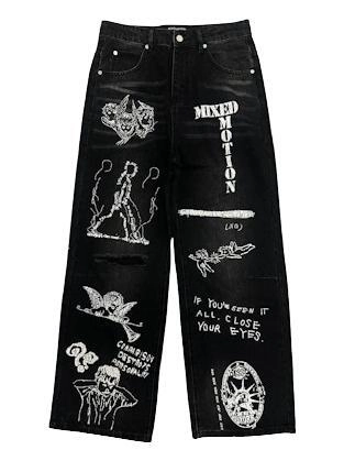 Mixed Emotion Canvas Denim - Black
