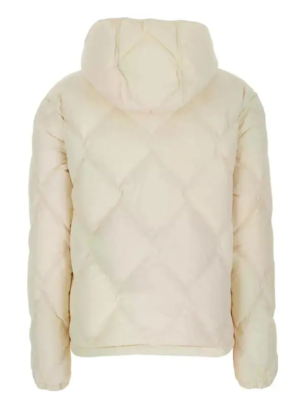Moncler Arvouinne Hooded Triangle-quilted Puffer Jacket - White
