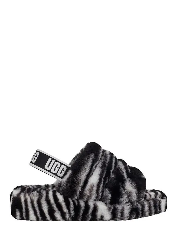 UGG Fluff Yeah Slide Zebra - Black/white