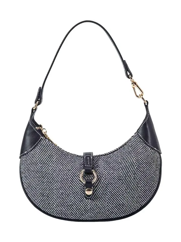 MKF COLLECTION - J'OMOR Mire Half Moon Shoulder Bag - Black