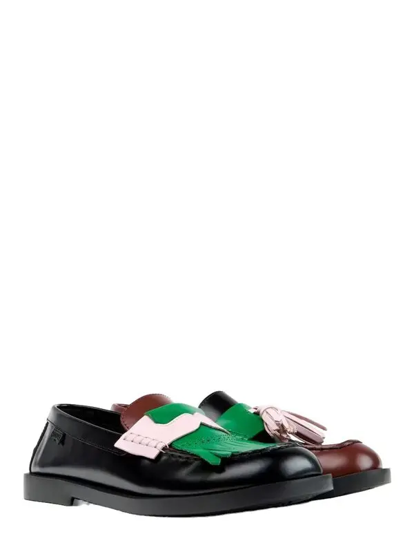 Camper Twins Leather Loafers - Black