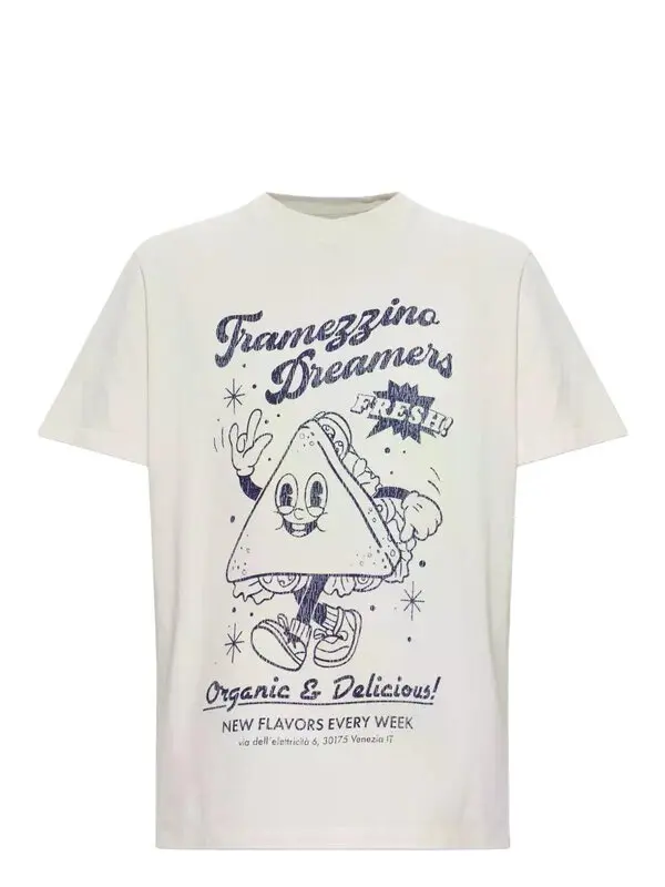 GOLDEN GOOSE Graphic-print T-shirt - Neutrals