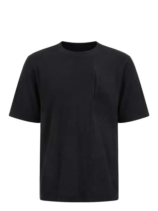 C.P. COMPANY Logo-embroidered Chest-pocket T-shirt - Black