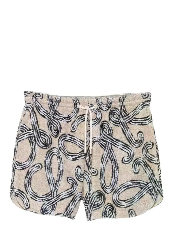 Loewe X Paula's Ibiza Elastic-waistband Shorts - Neutrals