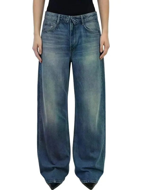 Liu Jo Zip-detail Wide-leg Jeans - Blue