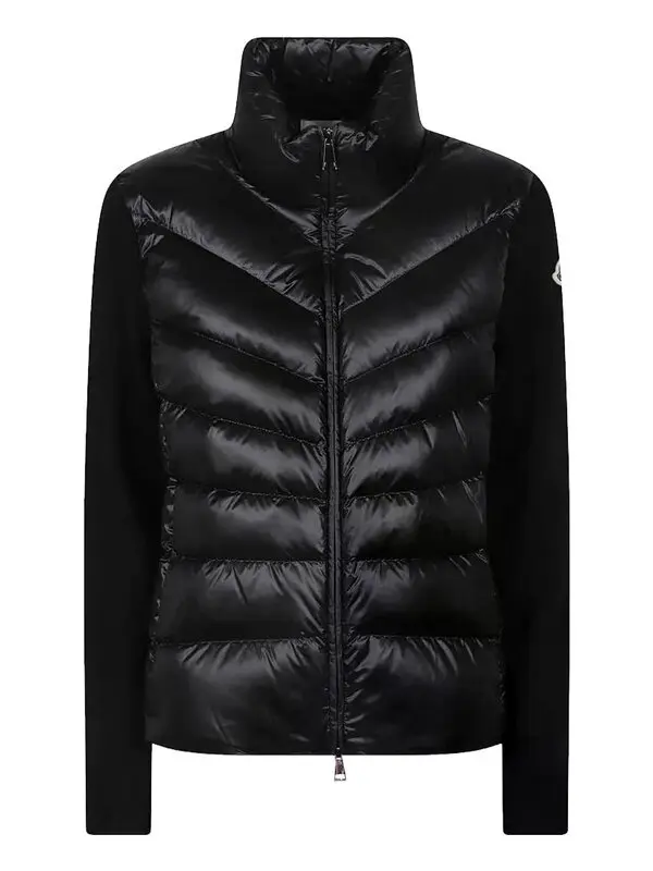 Moncler Quilted Panelled Jacket - Black