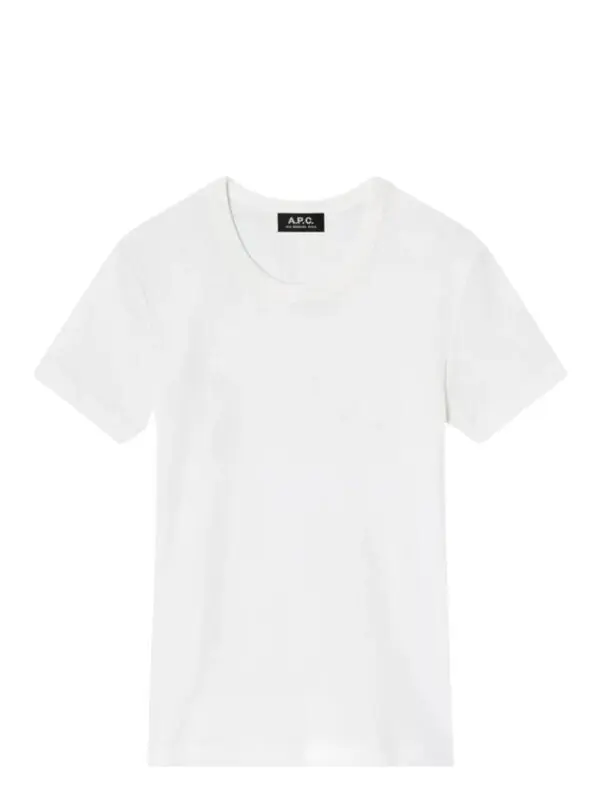A.p.c. Logo-embroidered Crew-neck T-shirt - White