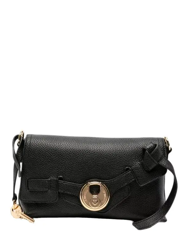 Moschino Logo Plaque Clutch Bag - Black