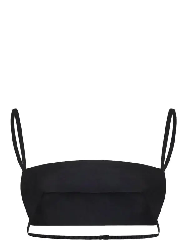 JIL SANDER Silk Faille Top With Adjustable Straps - Black
