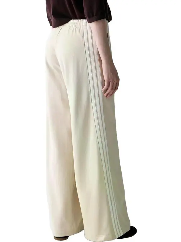 Adidas Beige Jersey Track Pants With Side Stripe Detail - Neutrals