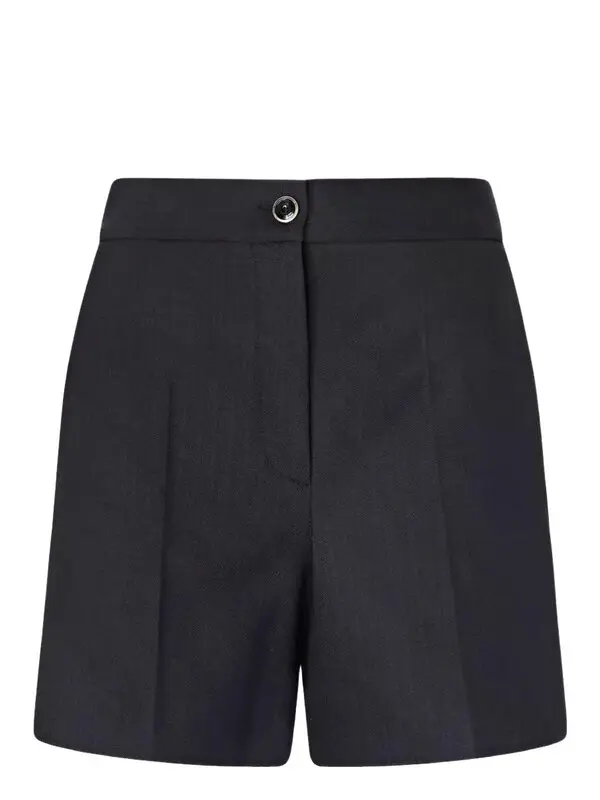 Pinko Herringbone Pattern Tailored Shorts - Grey