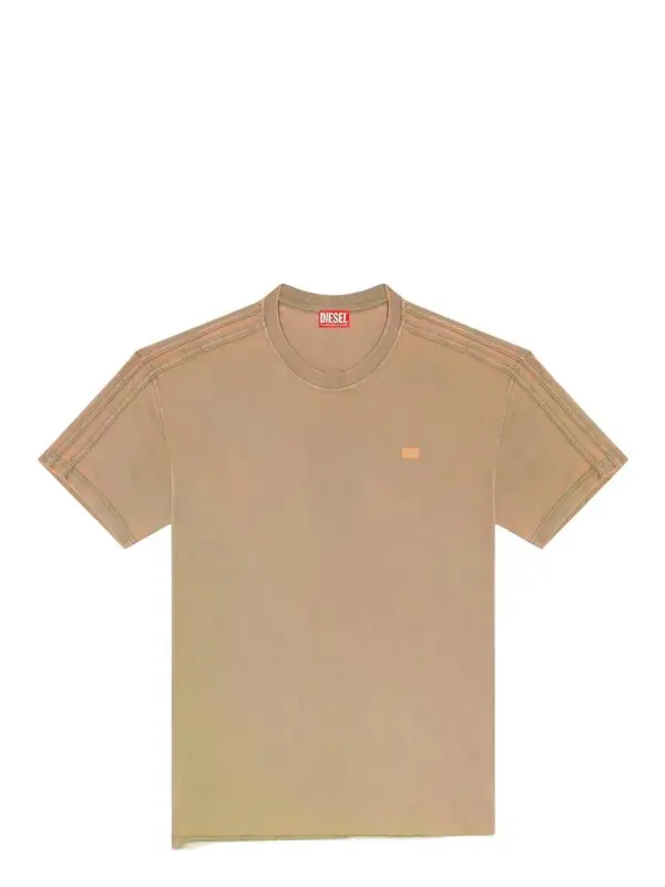 DIESEL® Long-sleeve T-shirt In Burnout Jersey - Brown