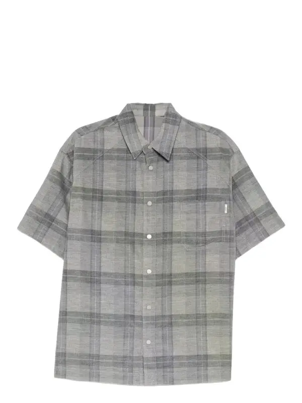JUUN.J Check-pattern Short-sleeve Shirt - Grey
