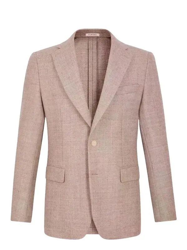 FURSAC Herringbone Virgin-wool Blazer - Neutrals