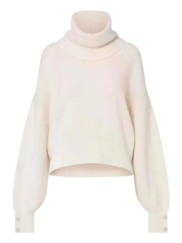 Liu Jo Turtleneck In Pure Wool - White