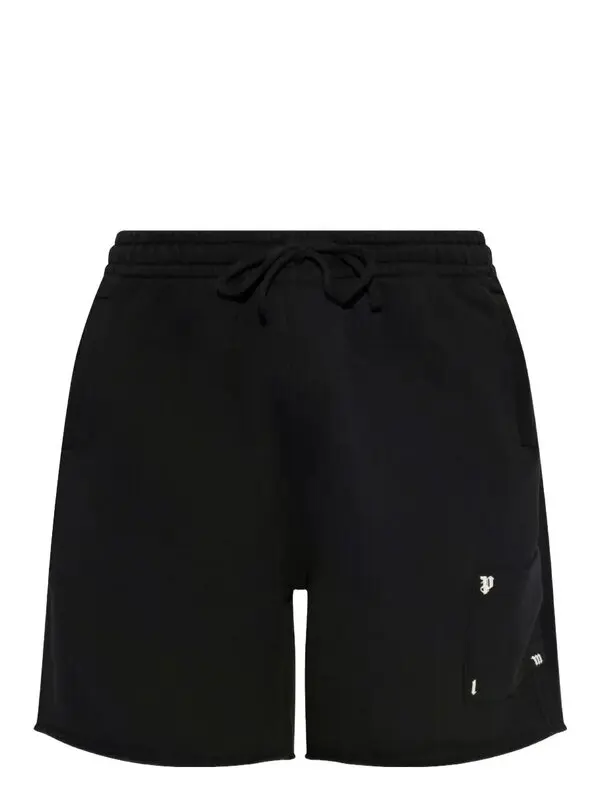 Palm Angels Logo-patch Drawstring Shorts - Black