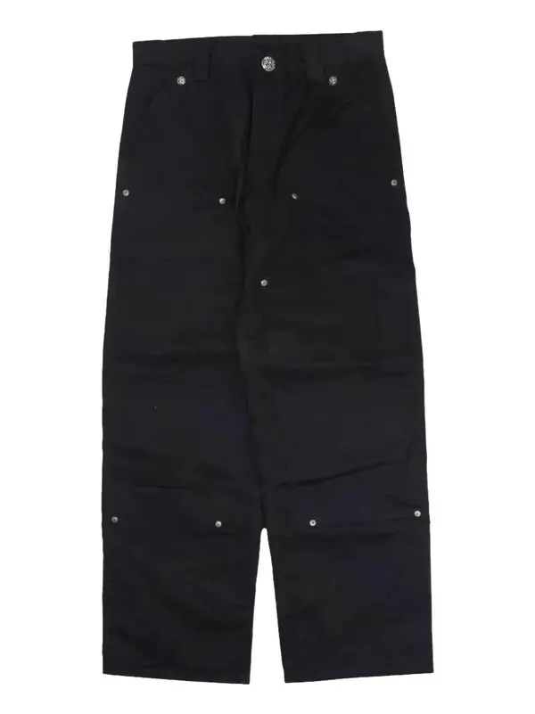 Chrome Hearts Waxed Double-knee Trousers - Black