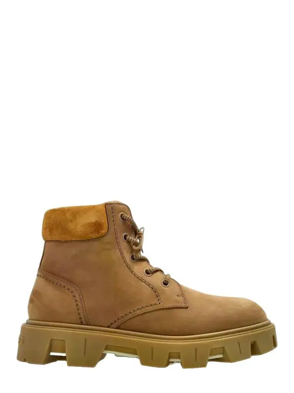 Moncler Peak City Suede-panelled Chunky-sole Boots - Neutrals