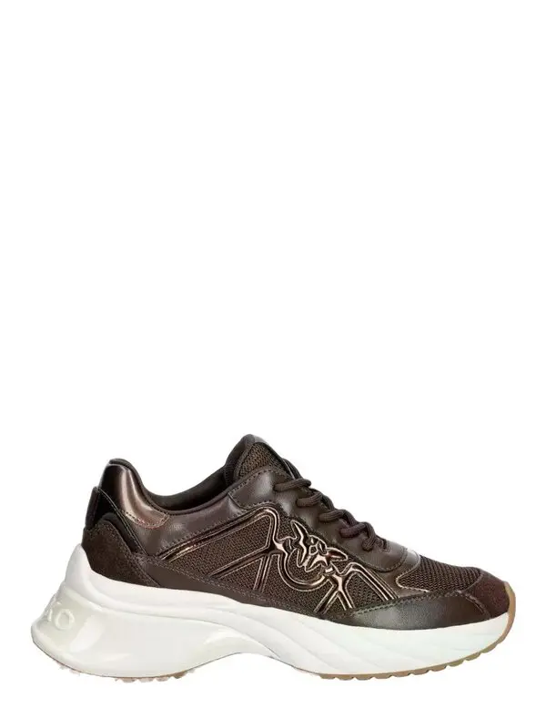 Pinko Ariel 33 Panelled Sneakers - Brown