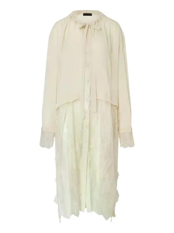 Liu Jo Long-shirt With Lace Details - Neutrals