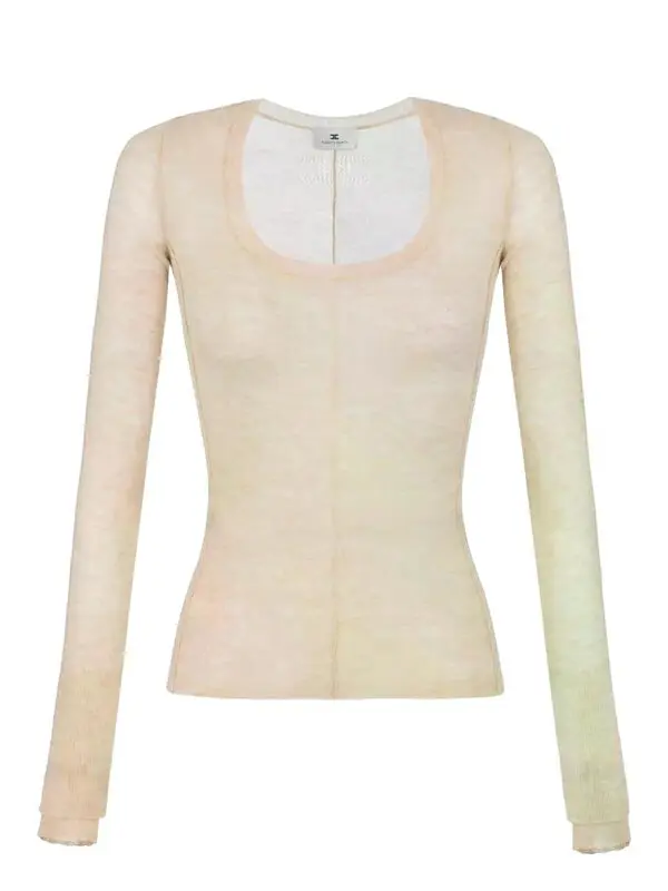 Elisabetta Franchi Wool Jumper With Embroidered Logo Detail - Neutrals