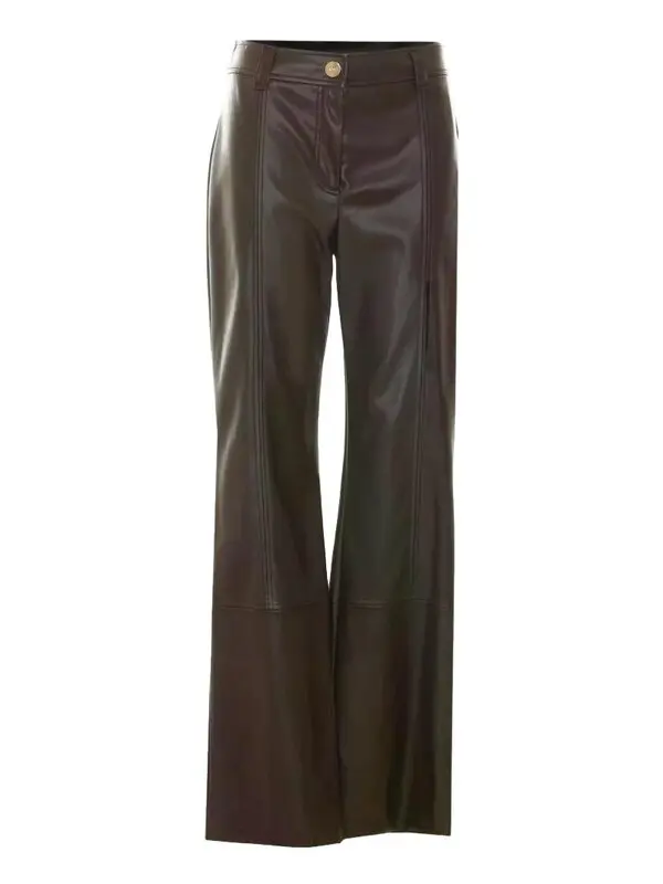 Liu Jo Coated Fabric Trousers - Brown