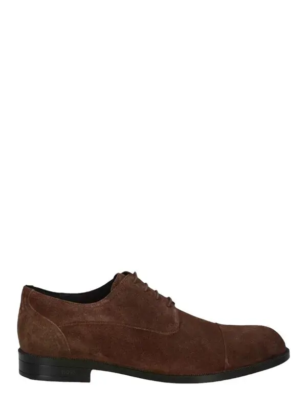 BOSS Suede Cap-toe Oxford Shoes - Brown