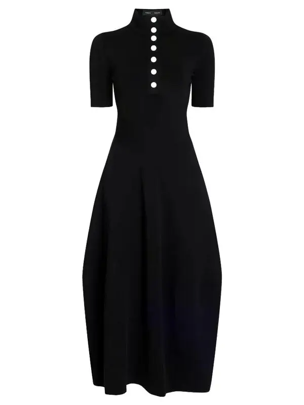 Proenza Schouler Mathilde Dress In Compact Stretch Viscose - Black