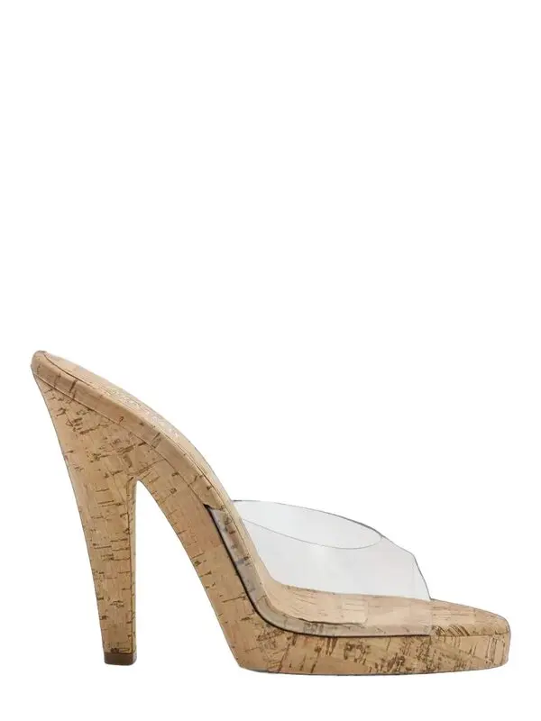 Paris Texas Gala Transparent-strap Platform Sandals - White