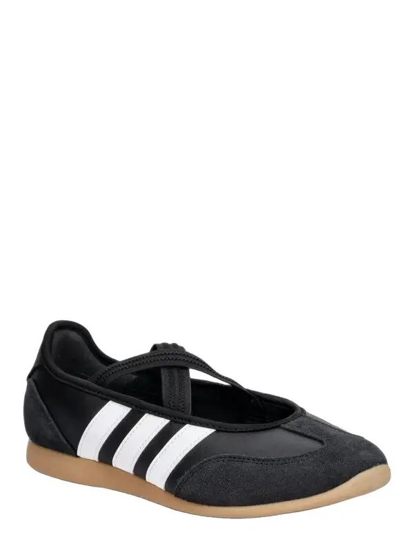 Adidas Barreda Mary Jane Cross-strap Ballet Flats - Black