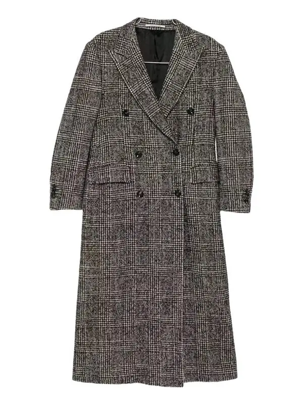 Tagliatore Caitlyn Check-pattern Double-breasted Coat - Black